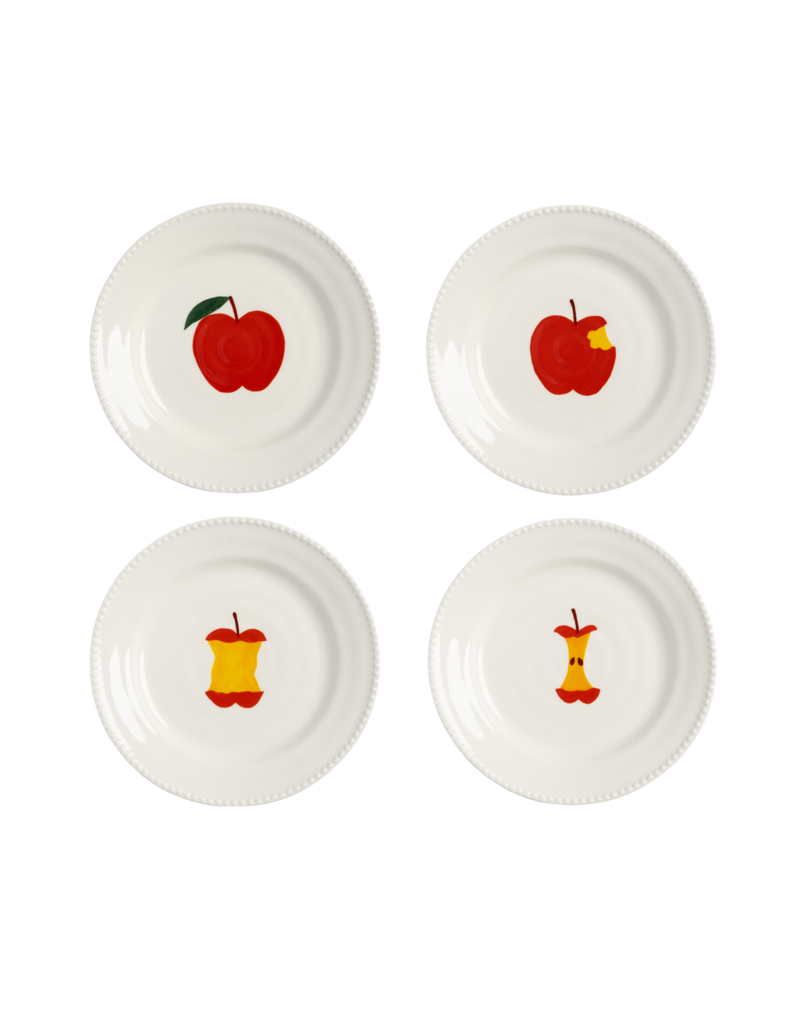 Apple Plates set of 4 : Hal Haines x &Klevering – Elm