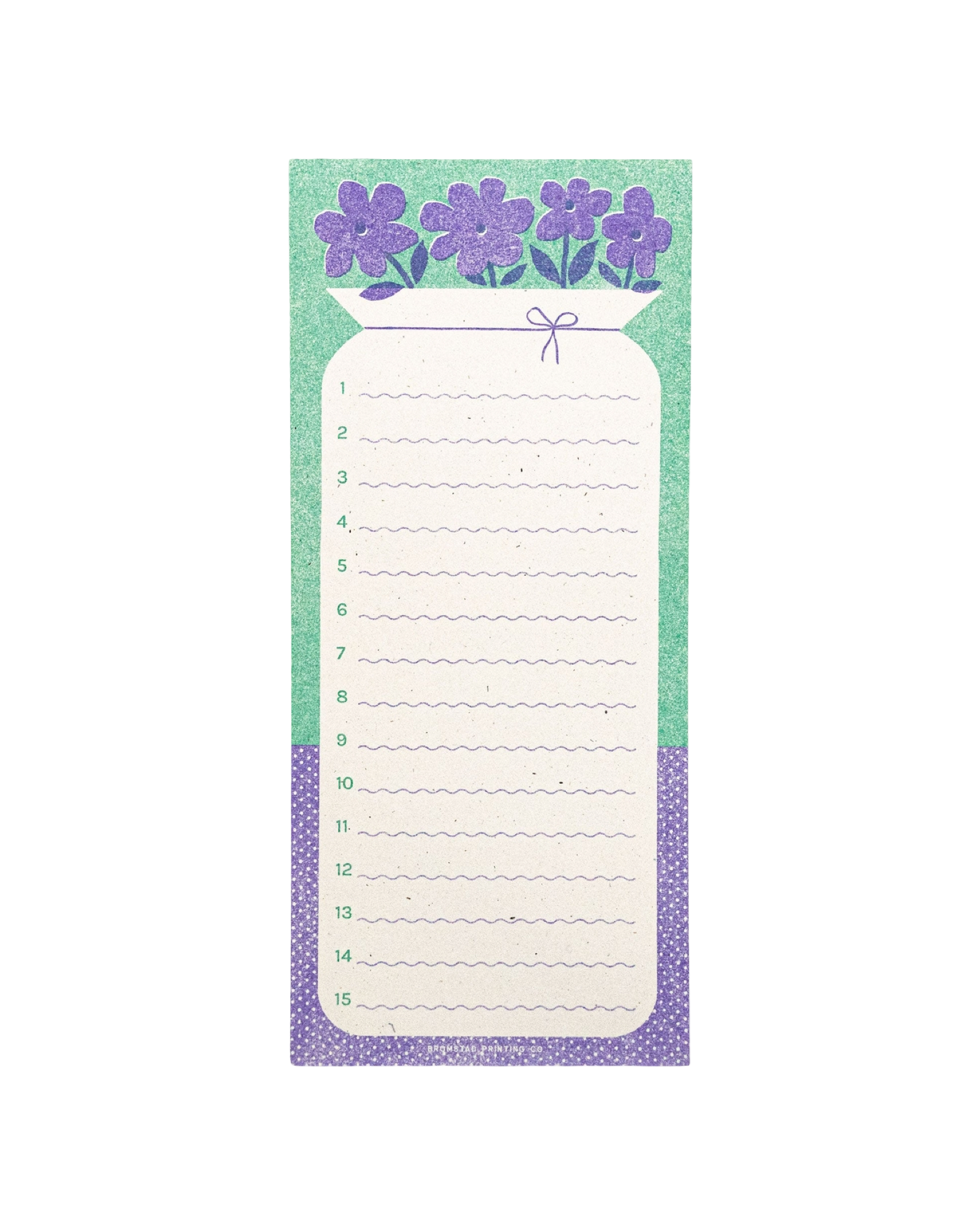 Vase of Flowers - Risograph Notepad – Elm