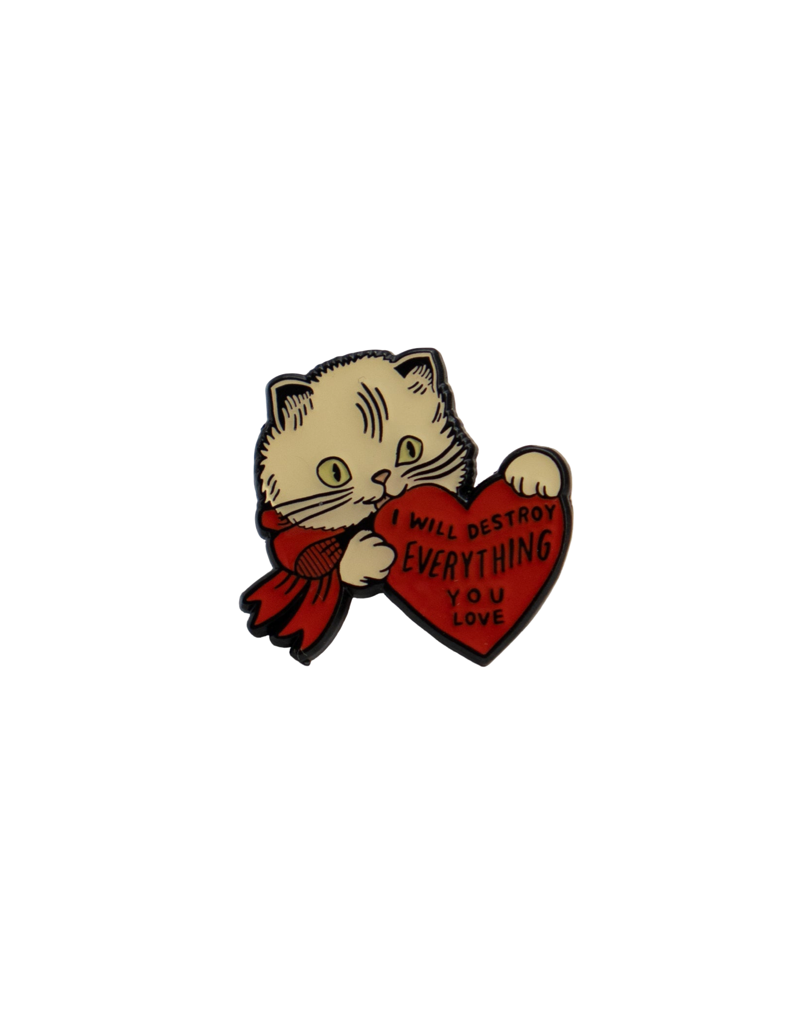 Destroy Cat Enamel Pin – Elm